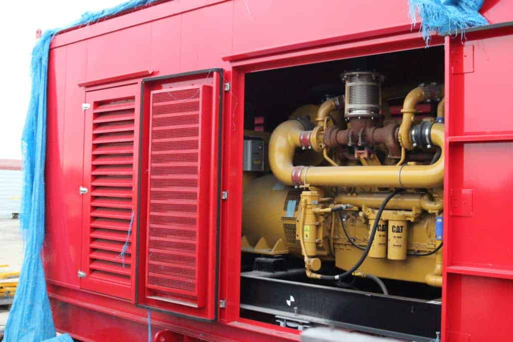 Caterpillar C18 Generator w/ Set Unit Enclosure, Fuel Tank Skid