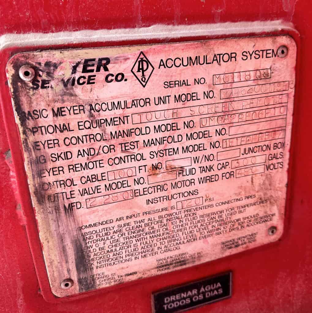 Accumulator - HENDERSON Rigs & Equipment